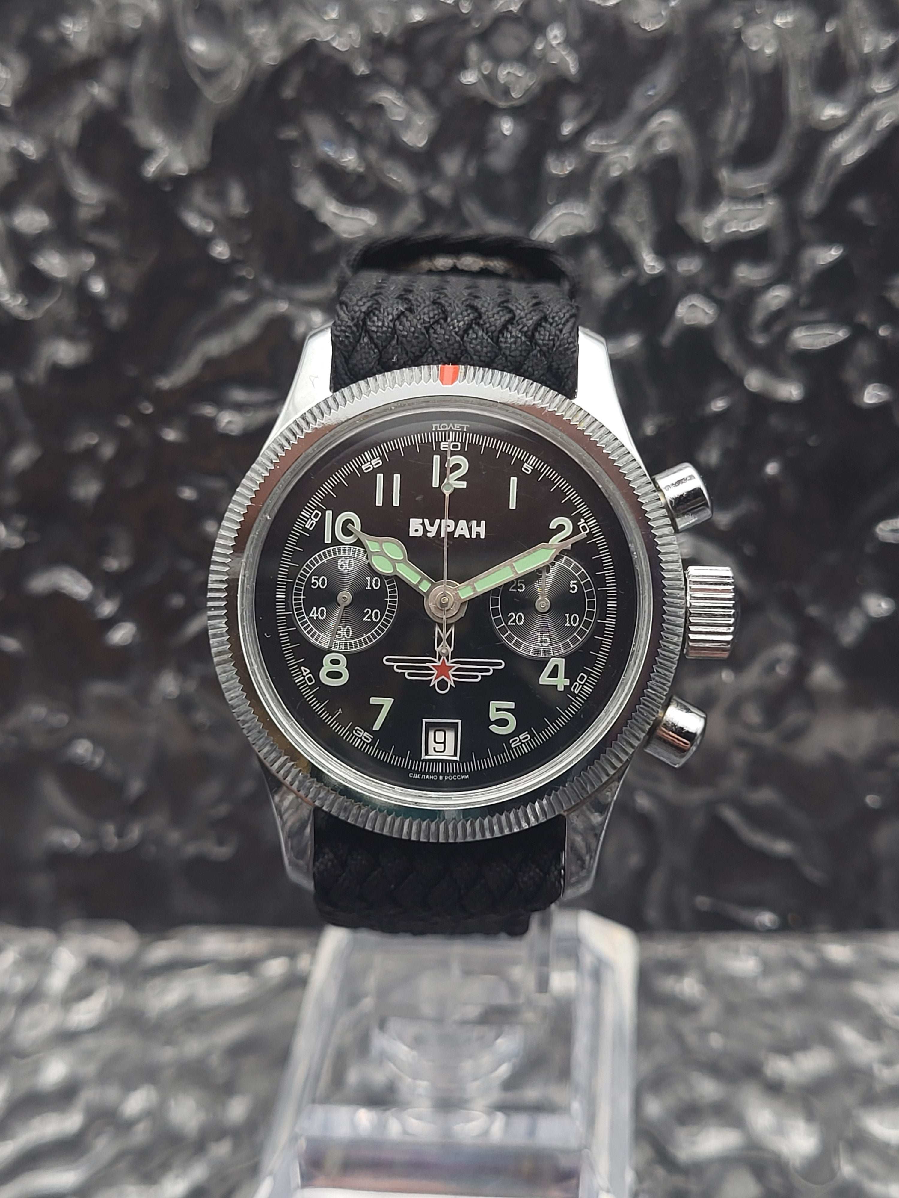 Poljot Buran Chronograph - Cal. 3133 - Men's Flyback Chronograph – Red ...
