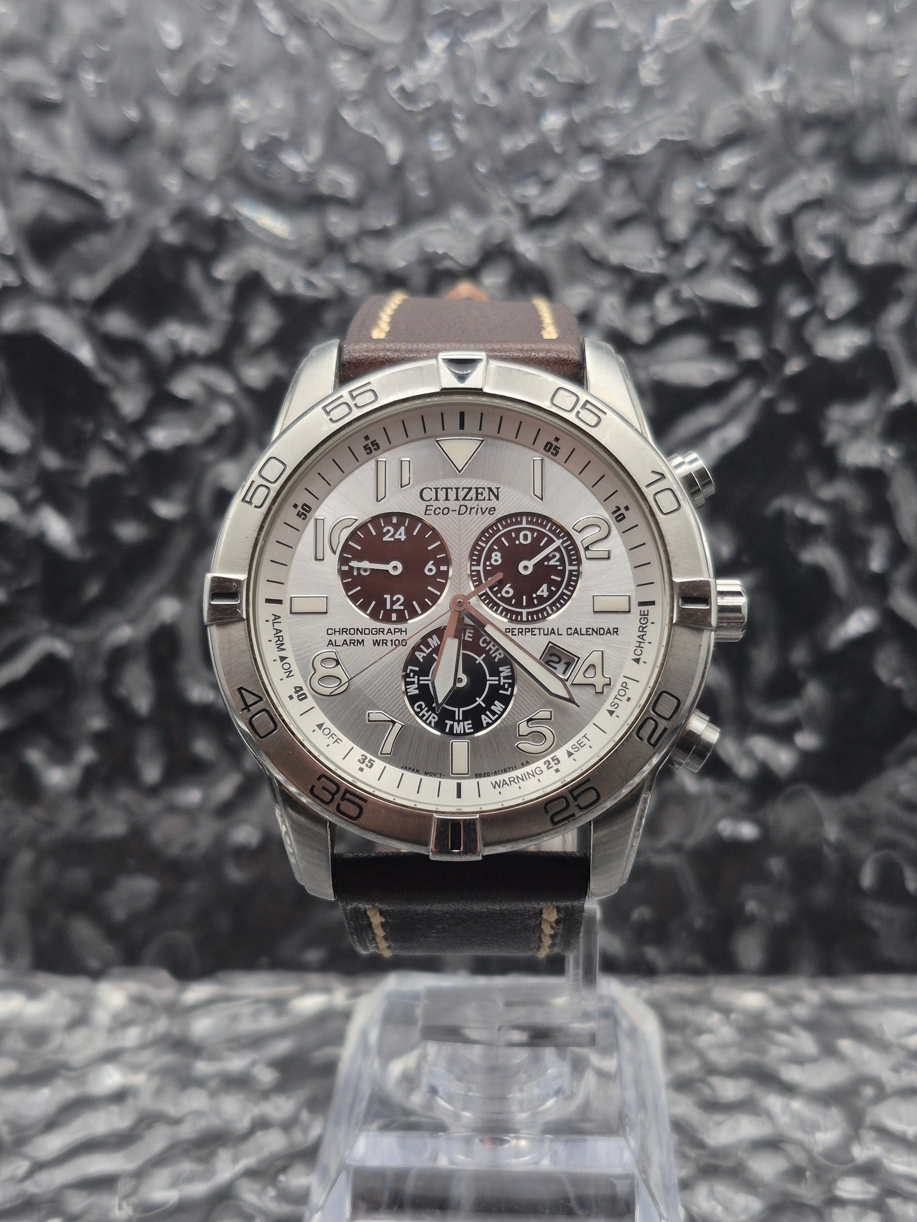 Citizen Eco-Drive Perpetual Calendar Ref. BL5470-06A Silver Dial – Red ...